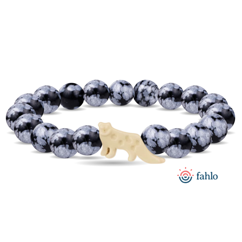 Fahlo The Ascent Snow Leopard Tracking Bracelet in Papillae