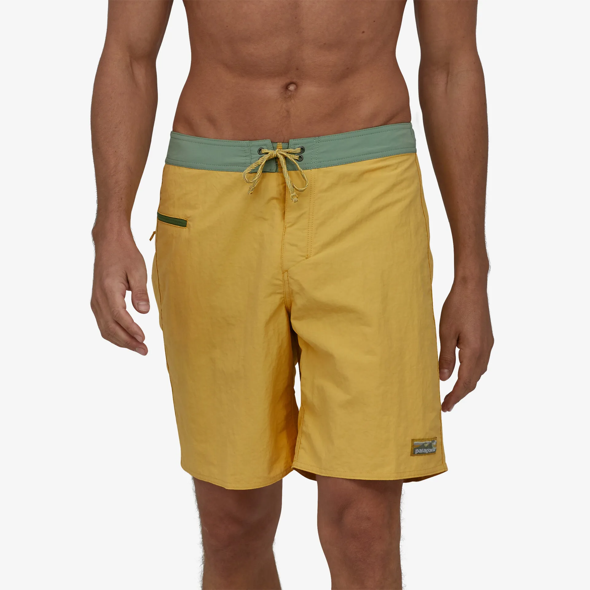Patagonia Men's Wavefarer 19-inch Boardshorts in Surfboard Yellow