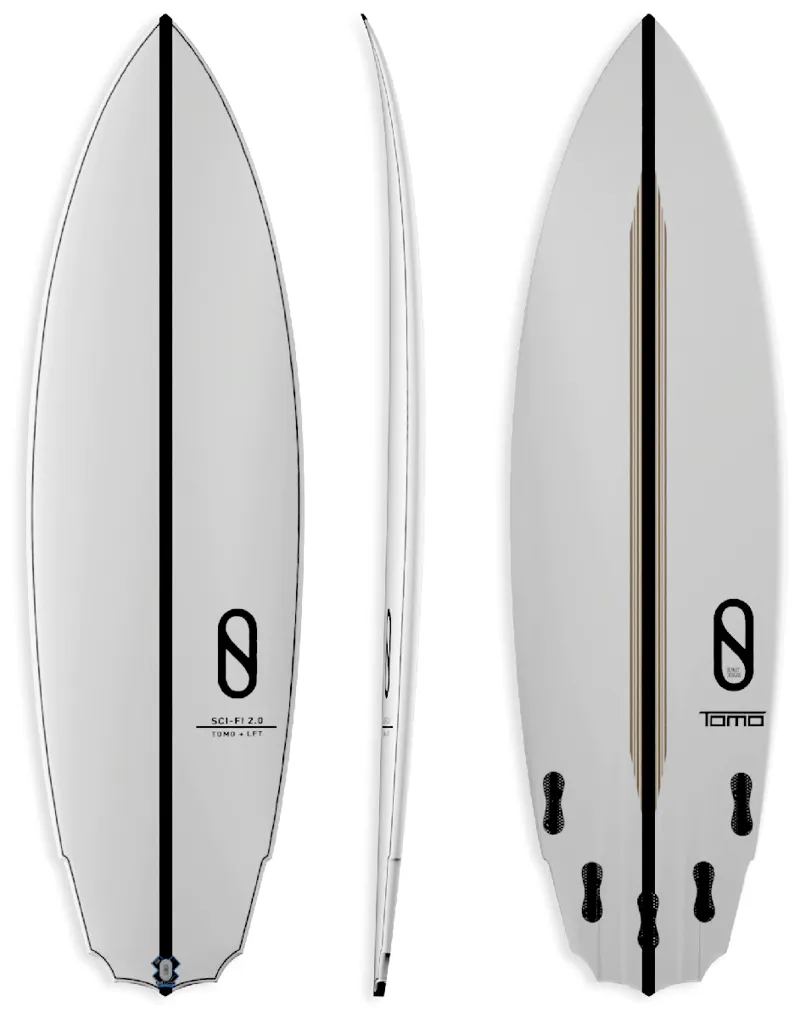Slater Designs Sci-Fi 2.0 LFT FCS 2 Short Surfboard in White