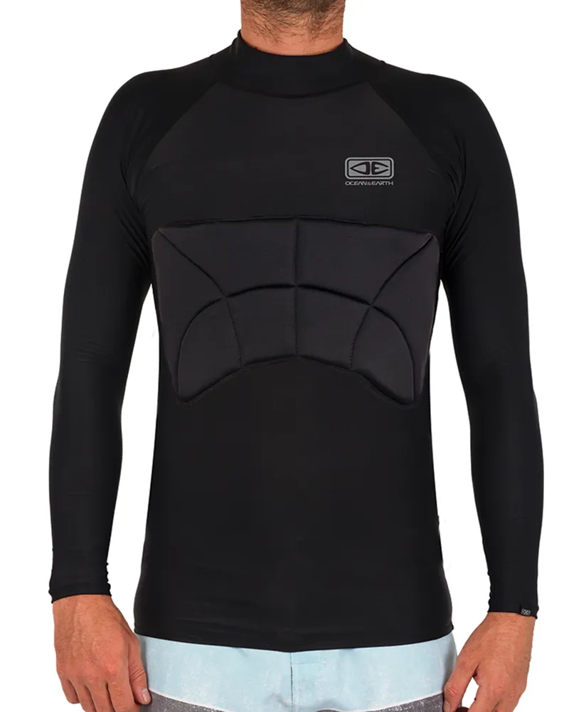 Ocean and Earth / Rib Guard Long Sleeve Surf Vest / Black