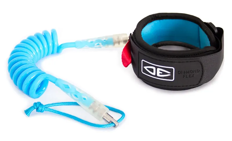 Ocean and Earth Coiled Bicep Bodyboard Leash in Blue