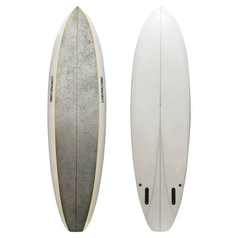 Love Machine Surfboards 6ft 9in FM Clear with Grey Marble Deck