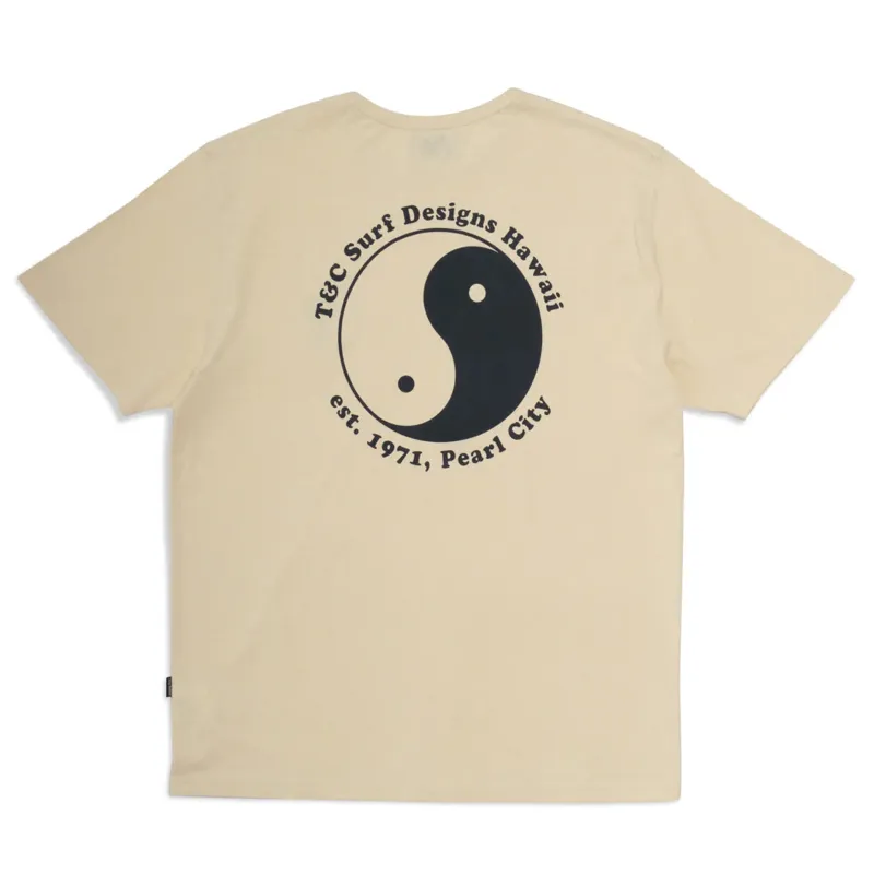 T and C OG Logo Tee in Bone Yellow